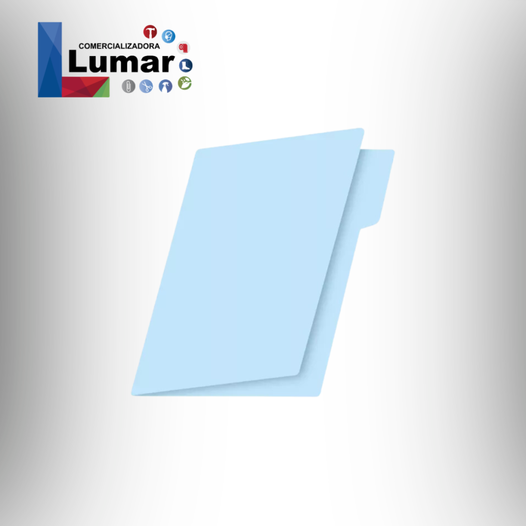 CARPETA T/CARTA COLOR AZUL PAQUETE DE 100 PZAS – Comercializadora Lumar